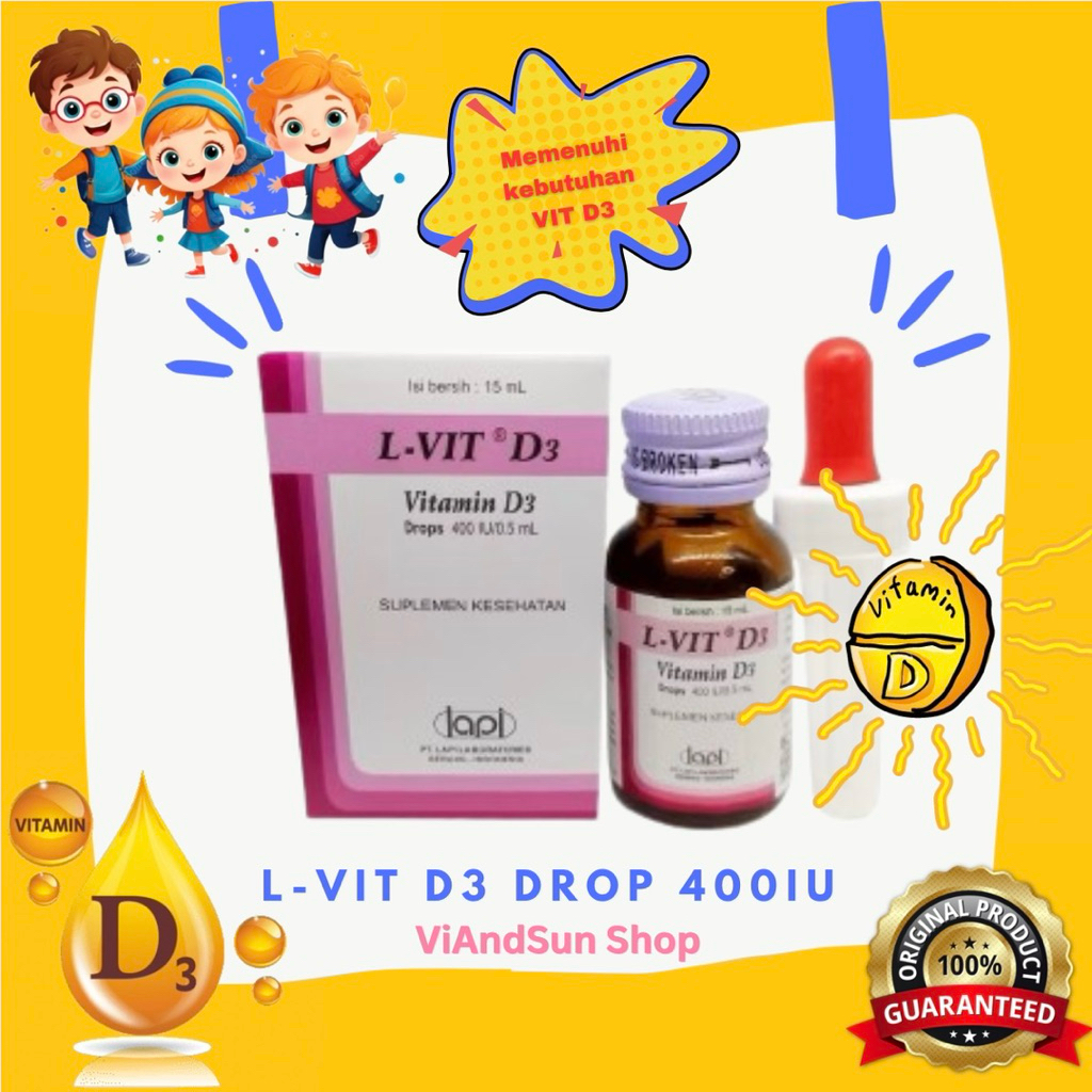 Jual L-Vit D3 Drops 400 IU 15ml untuk Anak dan Dewasa | Shopee Indonesia