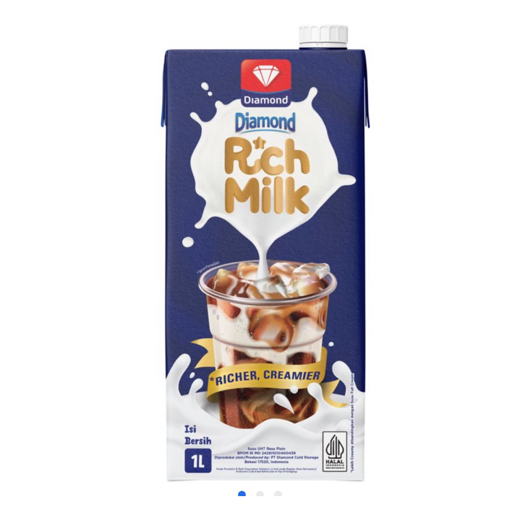 Jual Diamond Rich Milk UHT 1L / 1000 ml - Karton | Shopee Indonesia