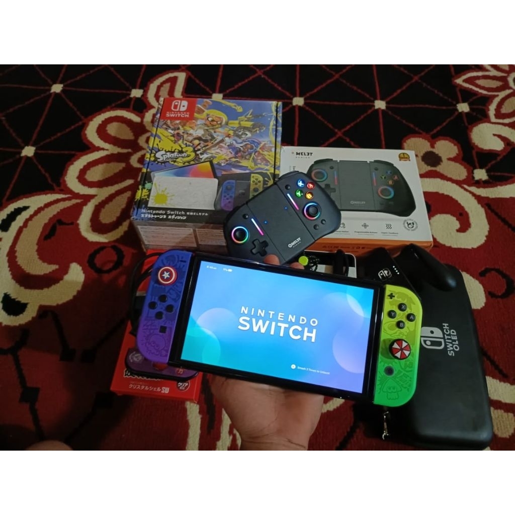 Jual Nintendo Switch Oled Dualboot CFW/OFW 1tb Splatoon Limited Edition ...