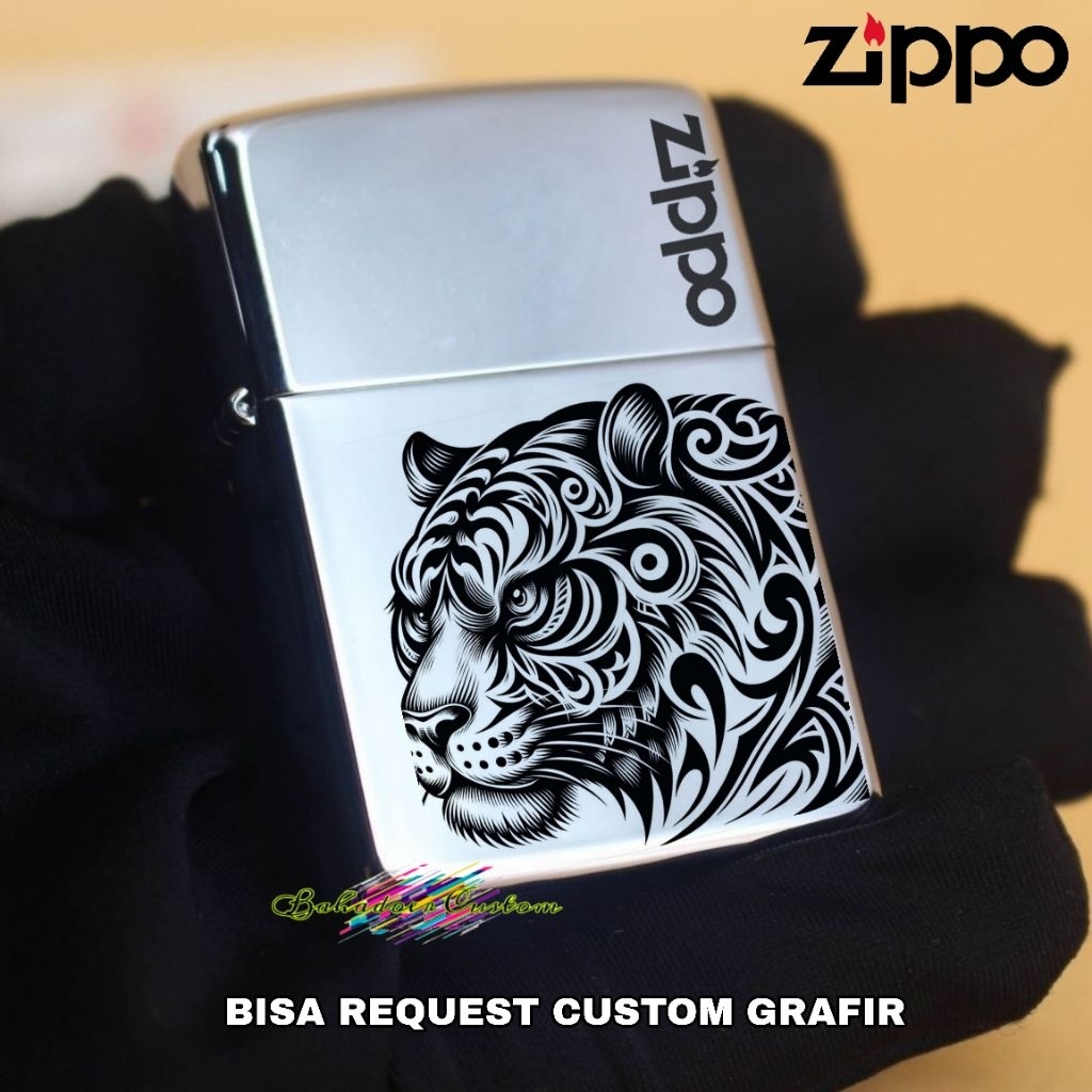 Jual ZIPPO CUSTOM GRAFIR BY REQUEST CUSTOM ZIPPO SILVER CHROME CUSTOM ...