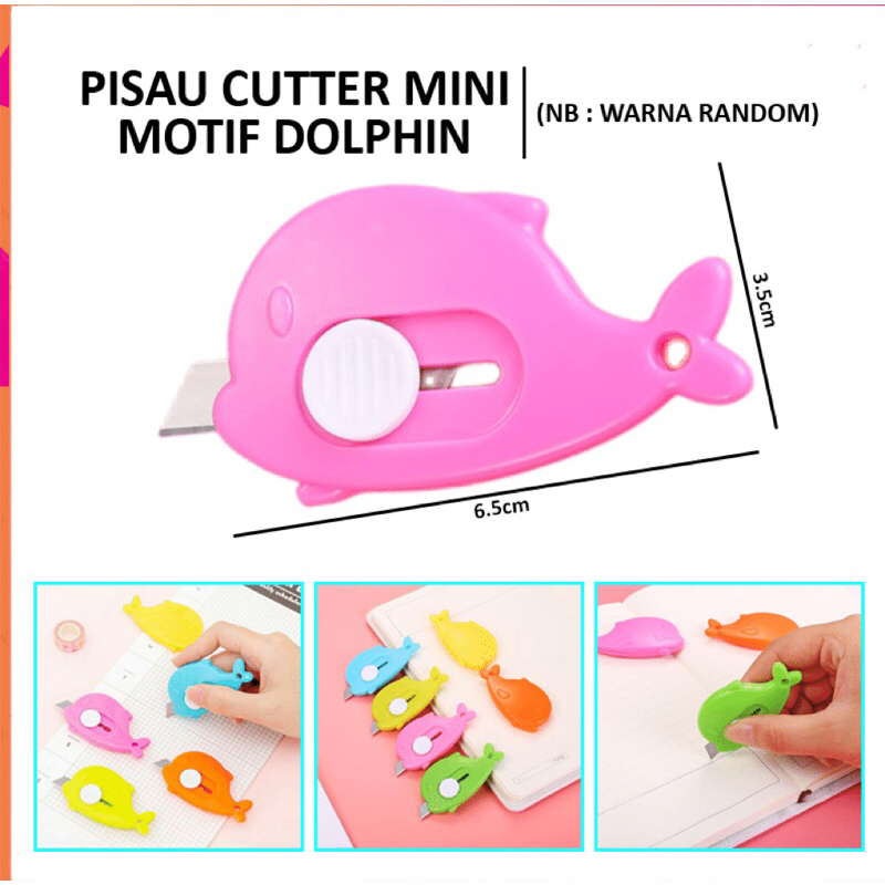 Jual PISAU AWAN MINI LUCU || CUTTER KECIL MOTONG KERTAS BENTUK DOLPHIN ...