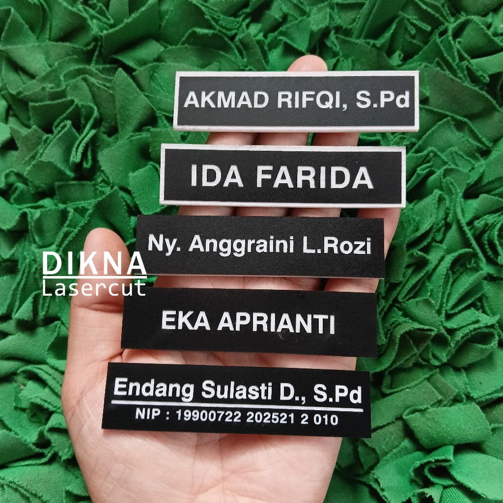 Jual Name Tag Grafir Doff Nama Dada / Nama dada PNS ASN Dll | Shopee ...