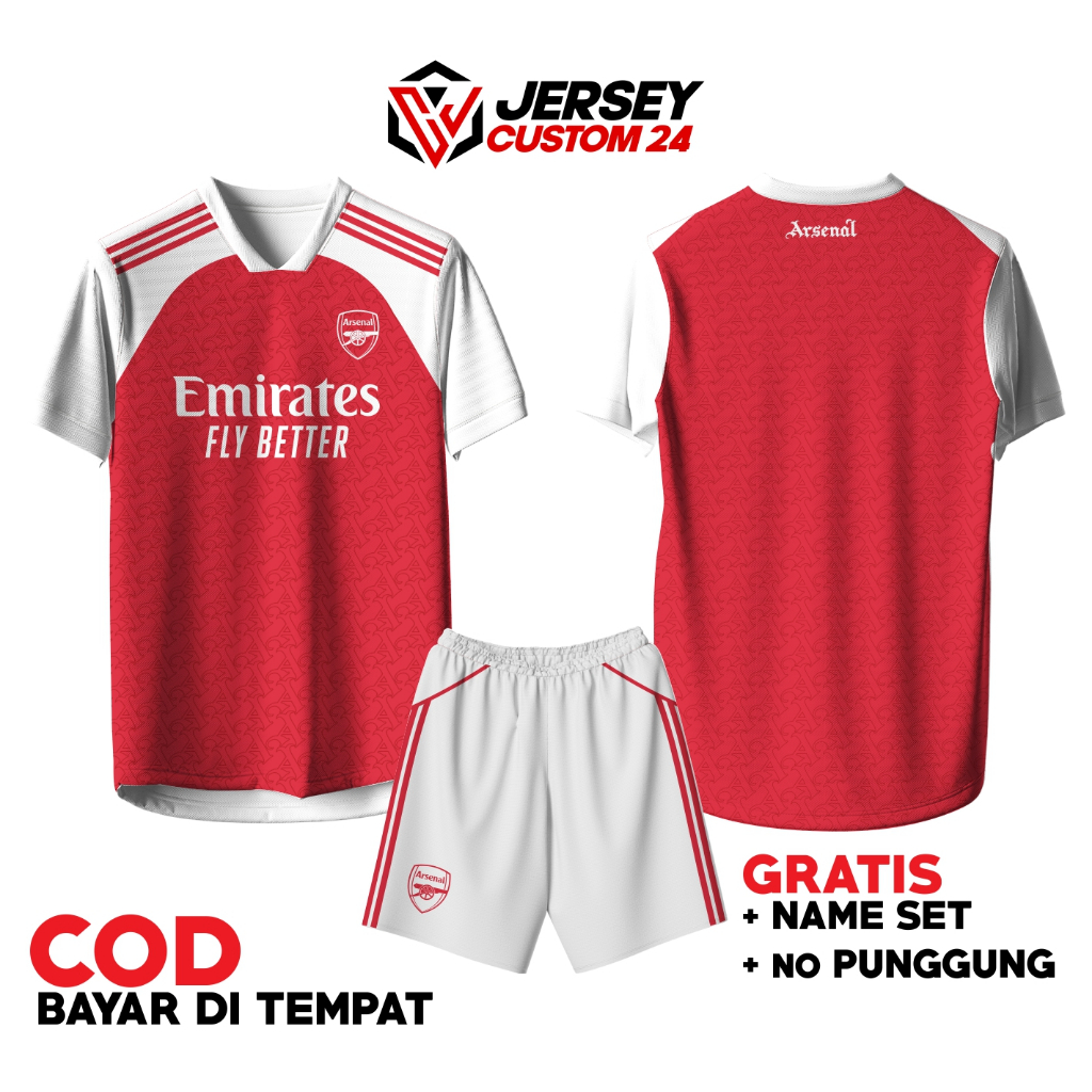 Jual Jersey Custom 24 Jersey Arsenal Next Season 2025/2026 Home ...