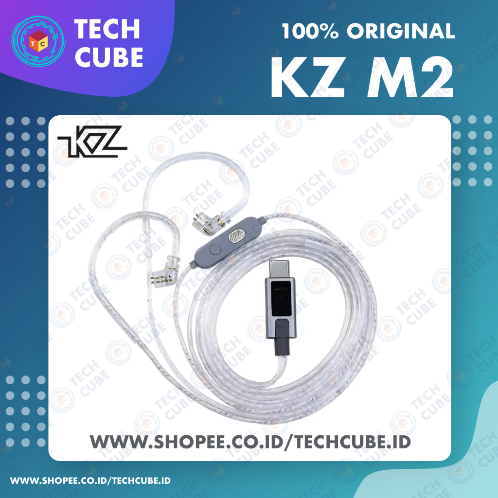 Jual KZ M2 Dual Mic Kabel Upgrade Cable USB TYPE C Silver Plated Cable ...