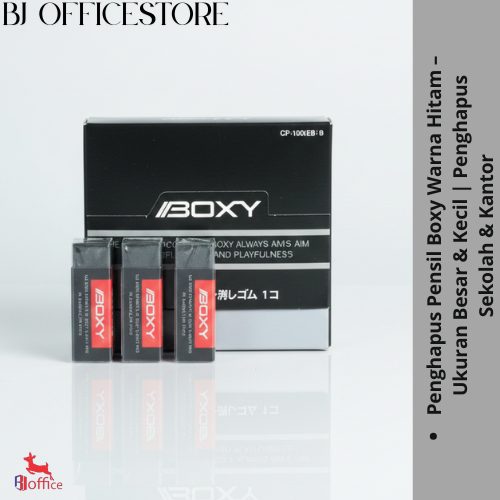 Jual Penghapus Pensil Boxy Warna Hitam – Ukuran Besar & Kecil ...