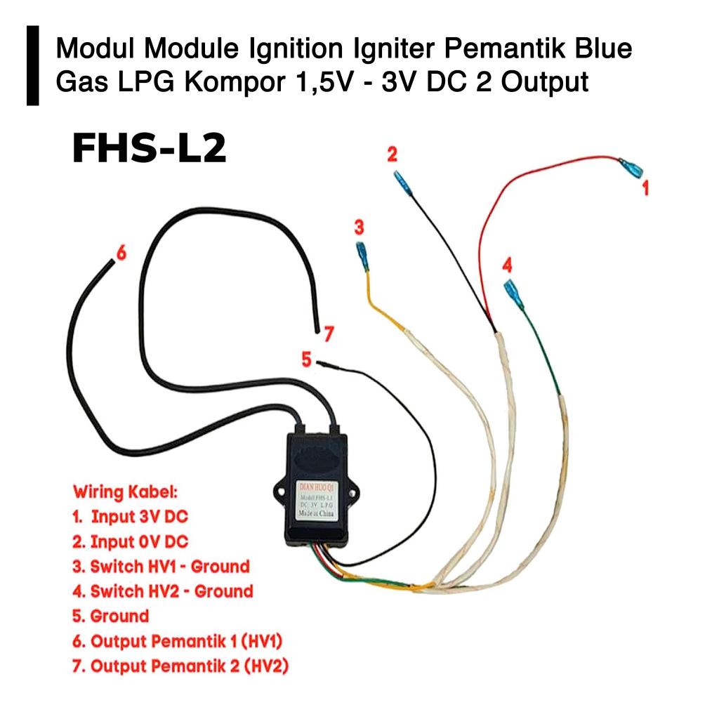 Jual Modul Module Ignition Igniter Pemantik Blue Gas LPG Kompor 1,5V ...
