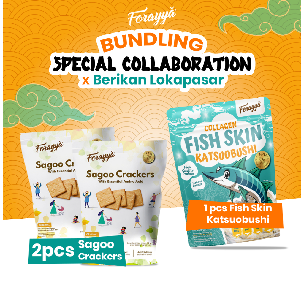 Jual Paket Bundling 2 pcs Sagoo Crackers + Fish Skin Chips Collagen ...