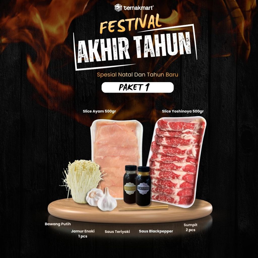 Jual Ternakmart Paket BBQ Grill Natal & Tahun Baru Lengkap Mix Daging ...