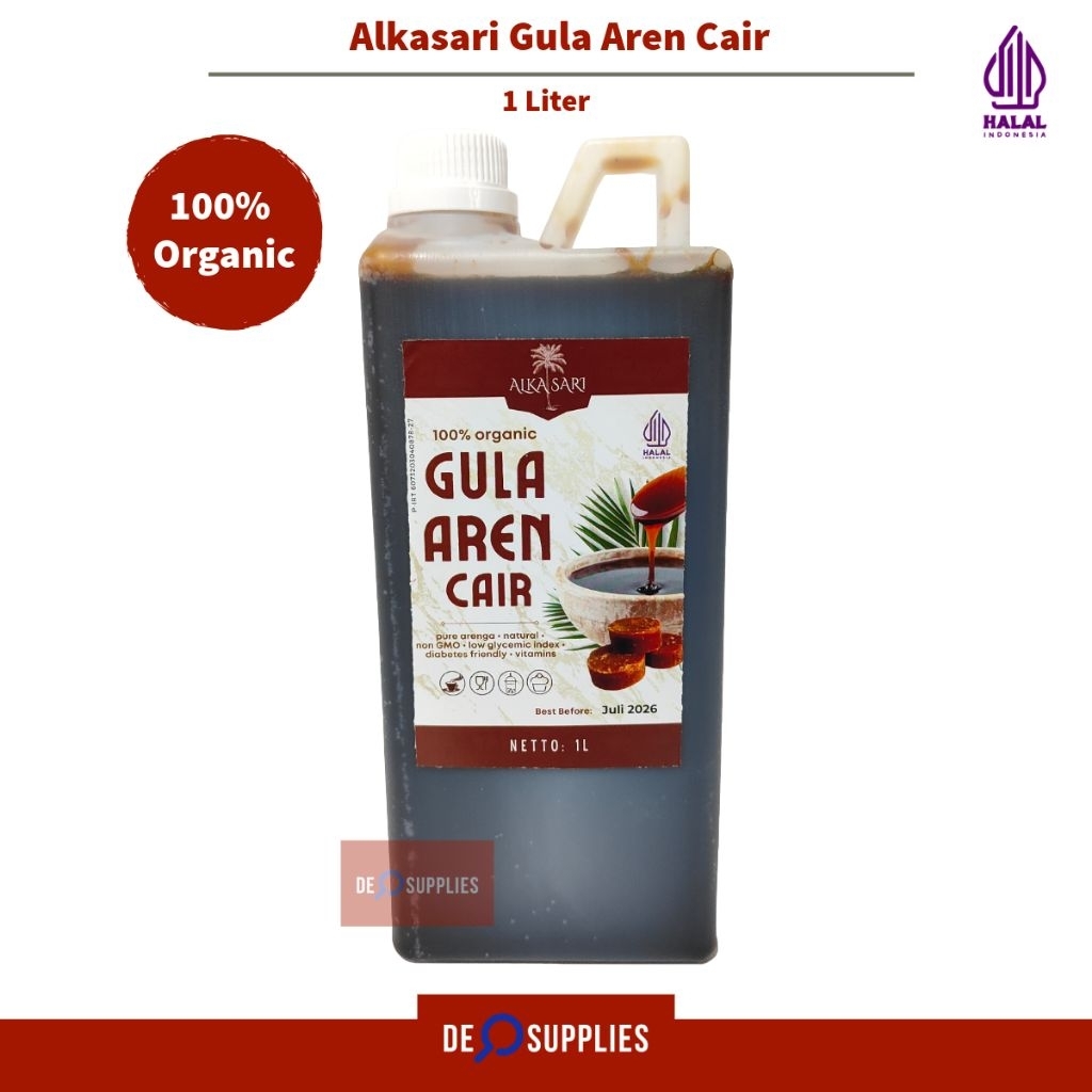 Jual Alkasari Gula Aren Cair Murni 1L - Alka Sari Organik Alami Premium ...