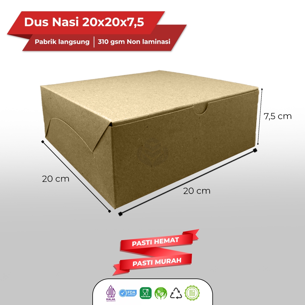 Jual Box Kotak Nasi Catering 20x20 / Dus Nasi Catering / Dus 20x20 ...