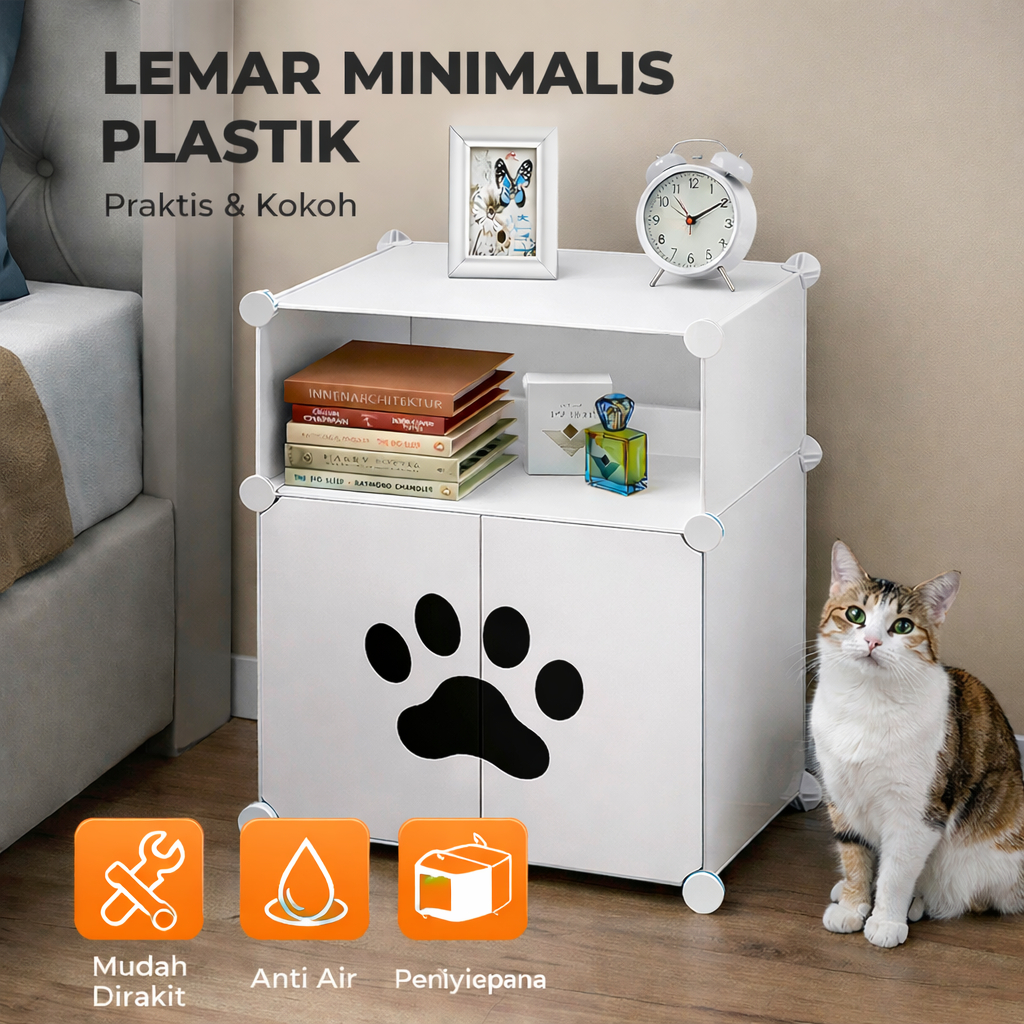 Jual Lemari Plastik Lemari Pakaian Mini Cat Pink Biru Rak 4 Susun ...