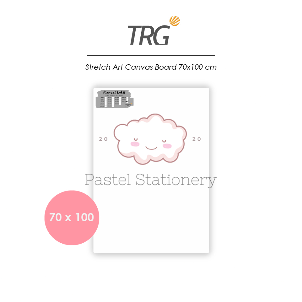 Jual TRG Stretched Art Canvas Board 70x100 cm Watercolor Artist Acrylic ...
