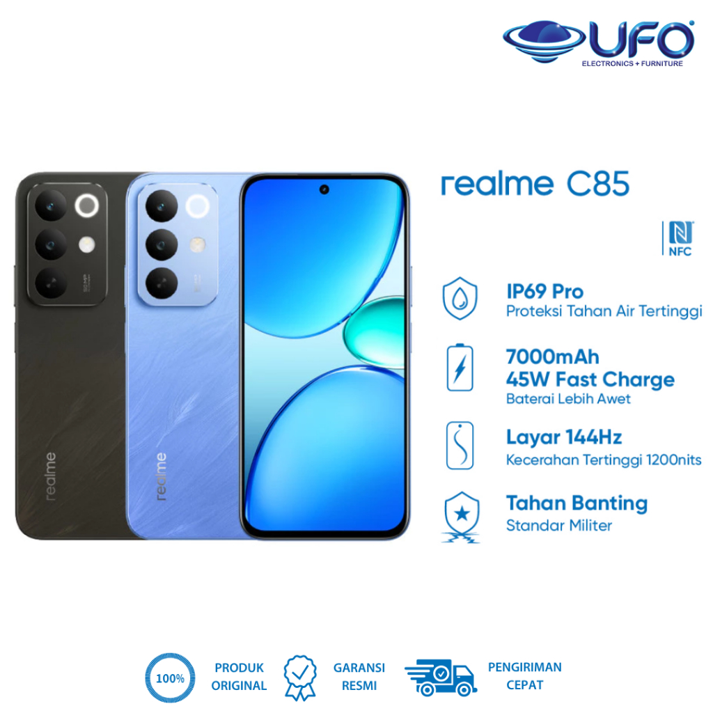 Jual Realme C85 4G (7000mAh Titan Battery | IP69 Pro Water Resistance ...
