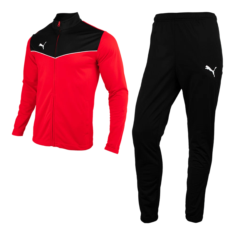 Jual Jaket Tracksuit Pria Puma individual Rise Black Red- 65753401 ...