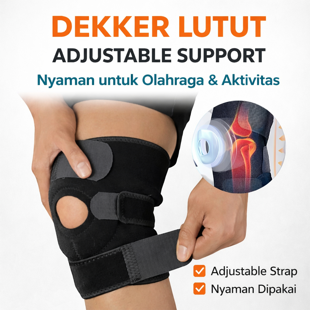 Jual Dekker Lutut Adjustable Support | Knee Support Olahraga & Nyeri ...