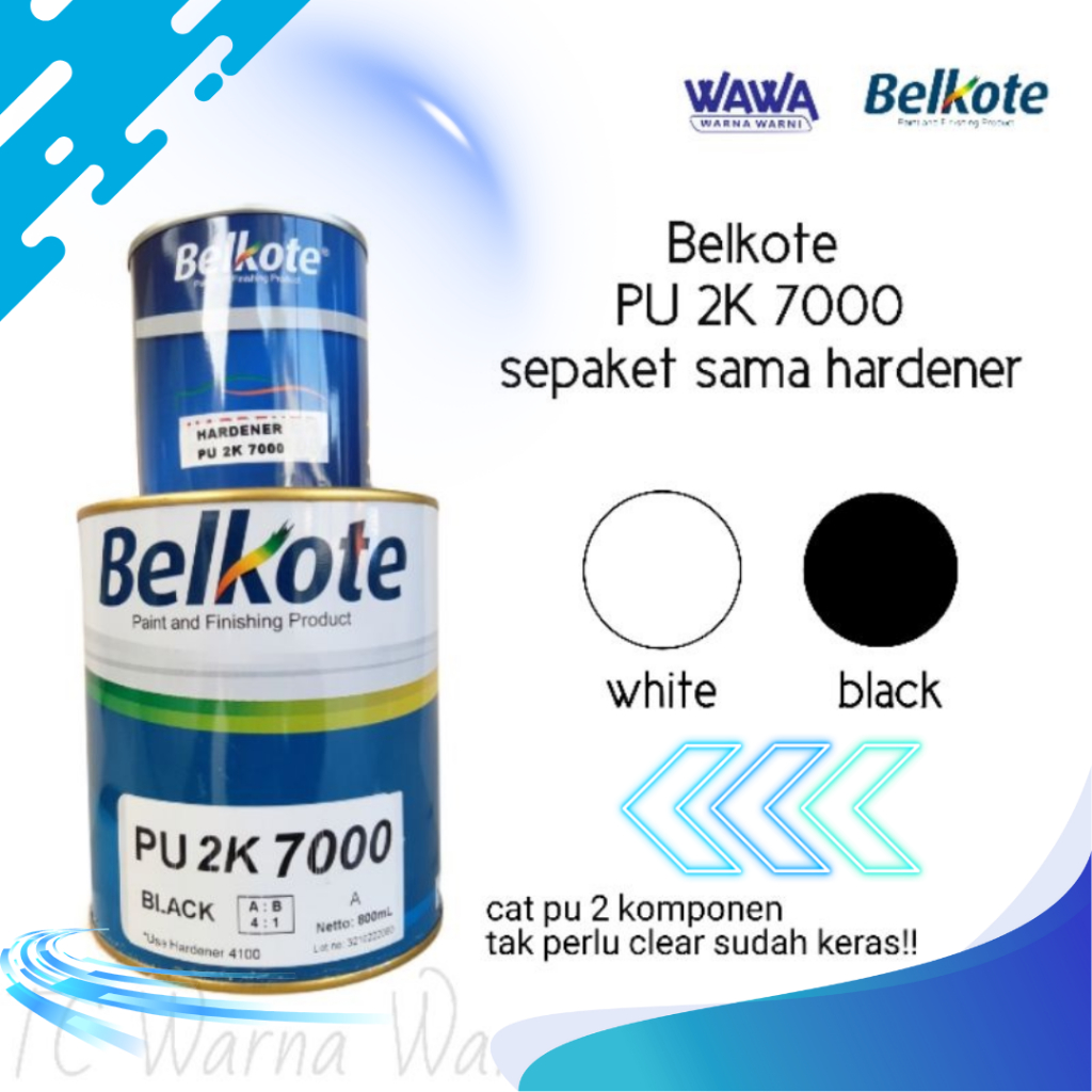 Jual Cat PU 2 komponen Belkote PU2K 7000 plus hardener 1liter/set ...