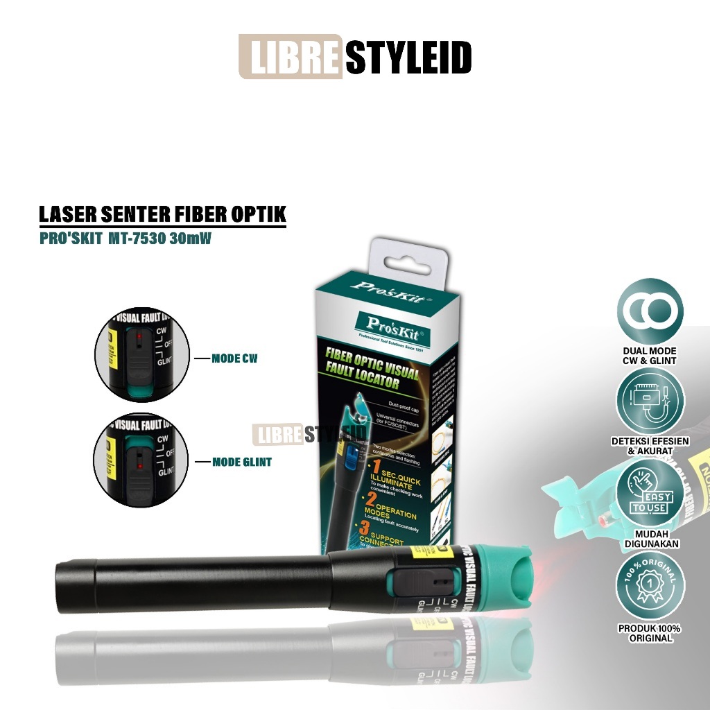 Jual PROSKIT MT 7530 30mW LASER SENTER FIBER OPTIK - FIBER OPTIC VISUAL ...