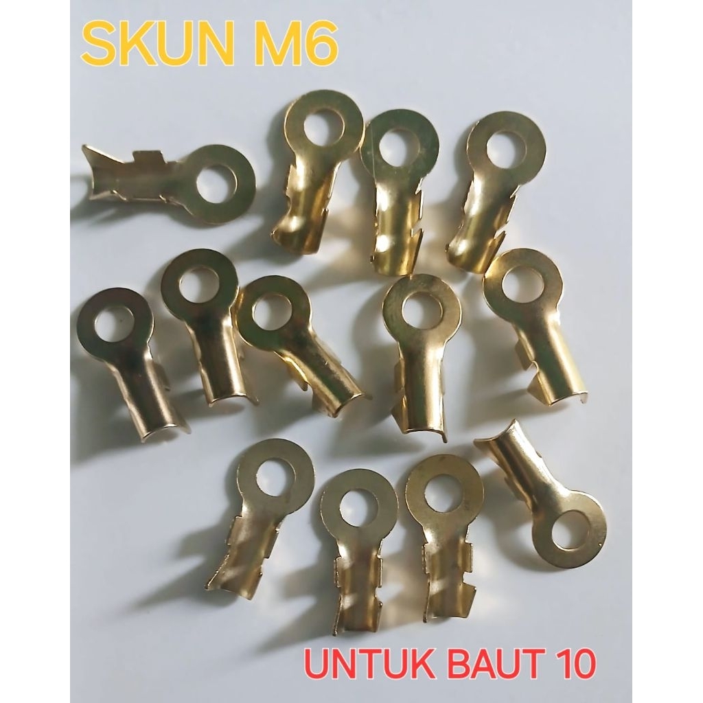 Jual Skun Kuningan M6 Terminal Untuk Baut 10 | Shopee Indonesia
