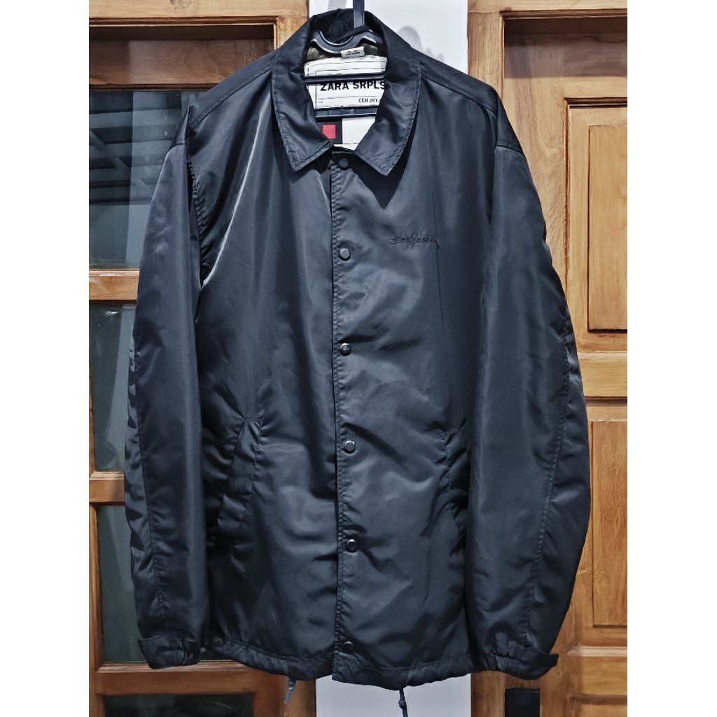 Jual Coach Jacket Zara Surplus SRLPS Hitam Original | Shopee Indonesia