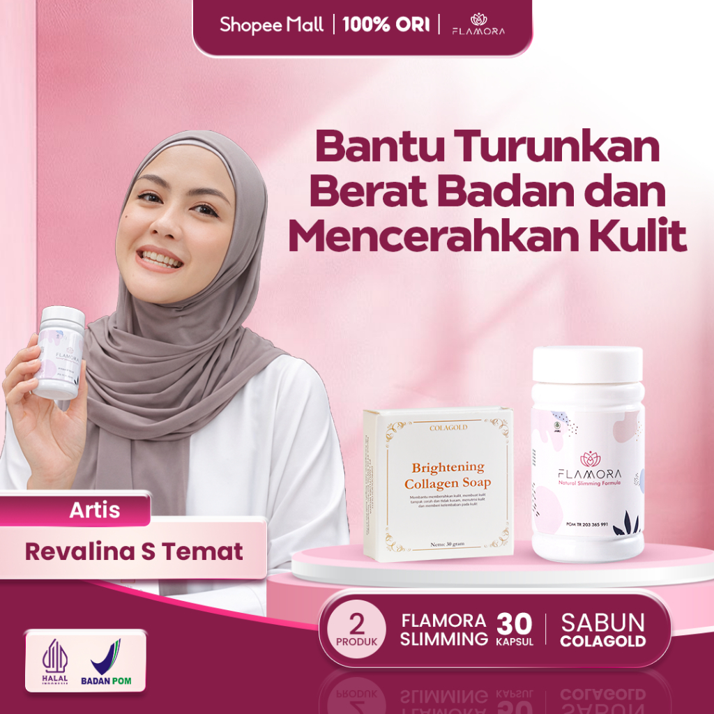 Jual Flamora Kapsul Pelangsing Badan Herbal | Sabun Kolagen bantu ...
