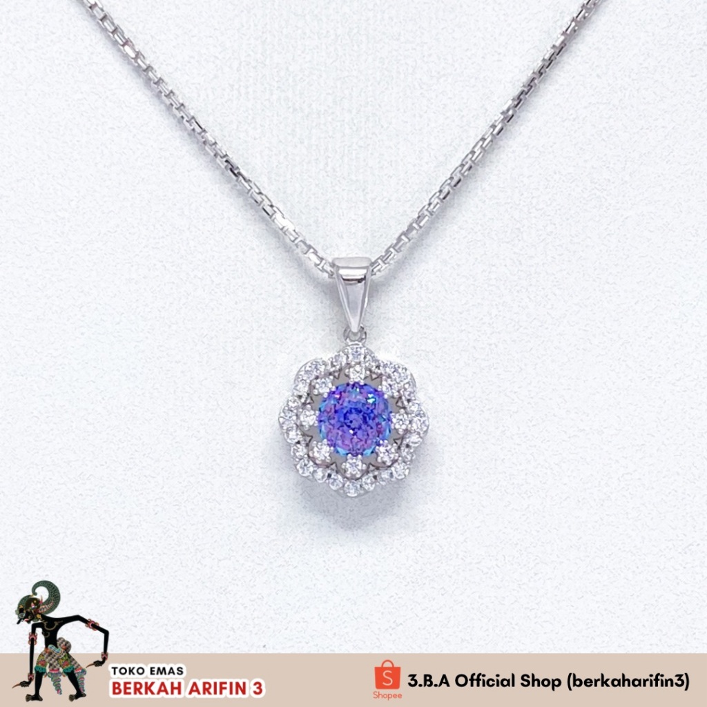 Jual berkaharifin3-Liontin Putih Bulat Mata Biru x Ungu 8K | Shopee ...