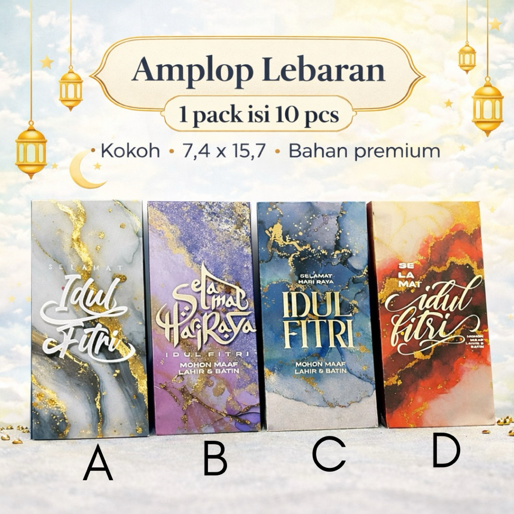 Jual (10 PCS) AMPLOP LEBARAN PANJANG PREMIUM BAHAN TEBAL 2026 ANGPAO ...