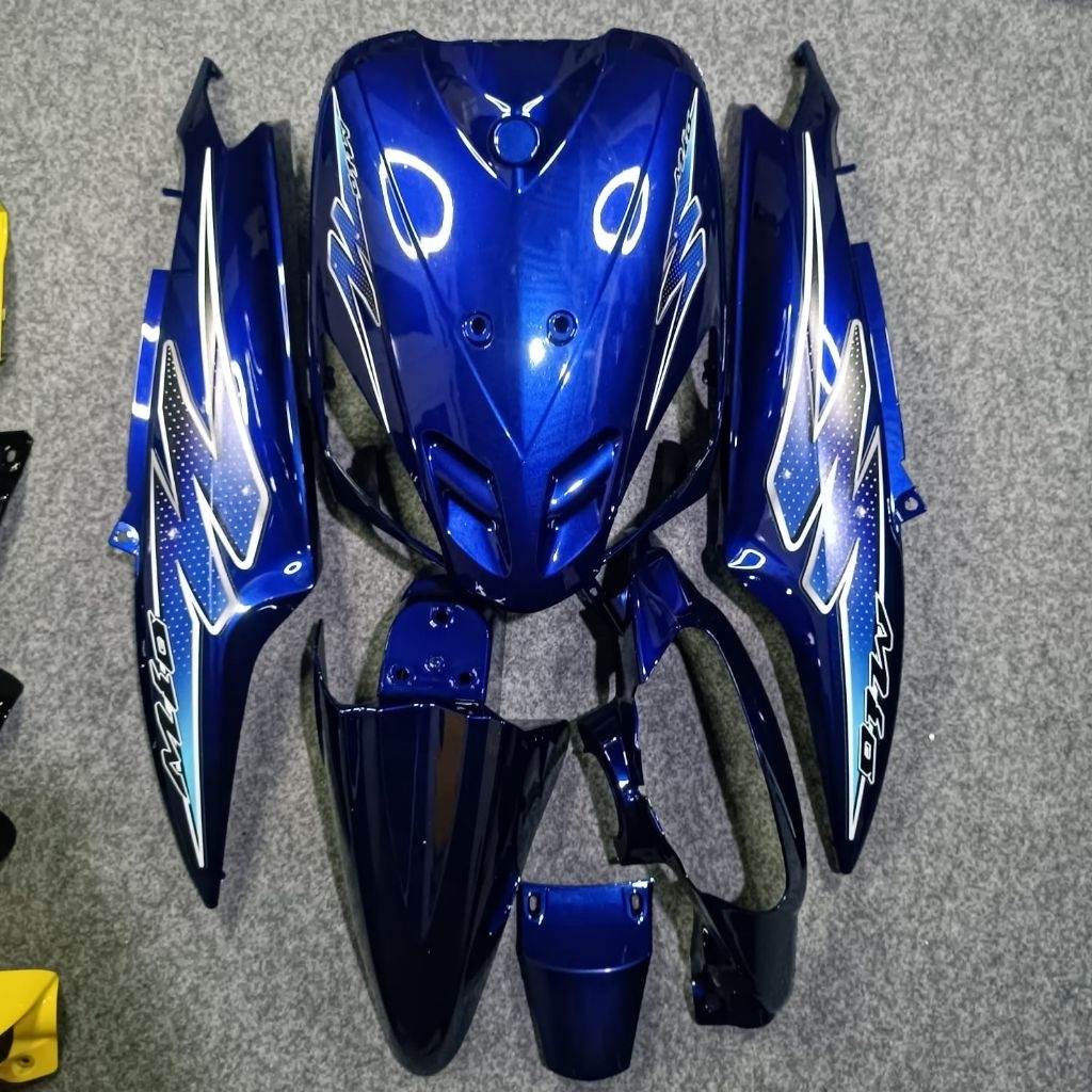 Jual Cover full body halus yamaha mio sporty warna biru plus stripping ...