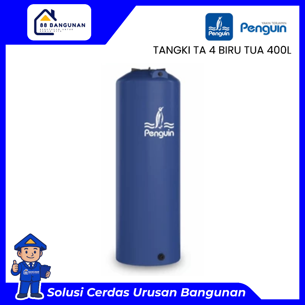 Jual Penguin Tangki Tandon Toren Air TA Tank TA-4 400 Liter Biru Tua ...