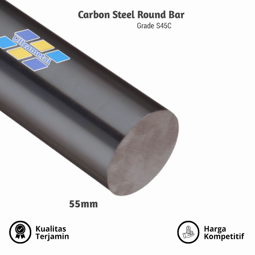 Jual AS BESI S45C DIA 55MM | AS ST60 | AS CARBON STEEL S45C PER 1CM ...