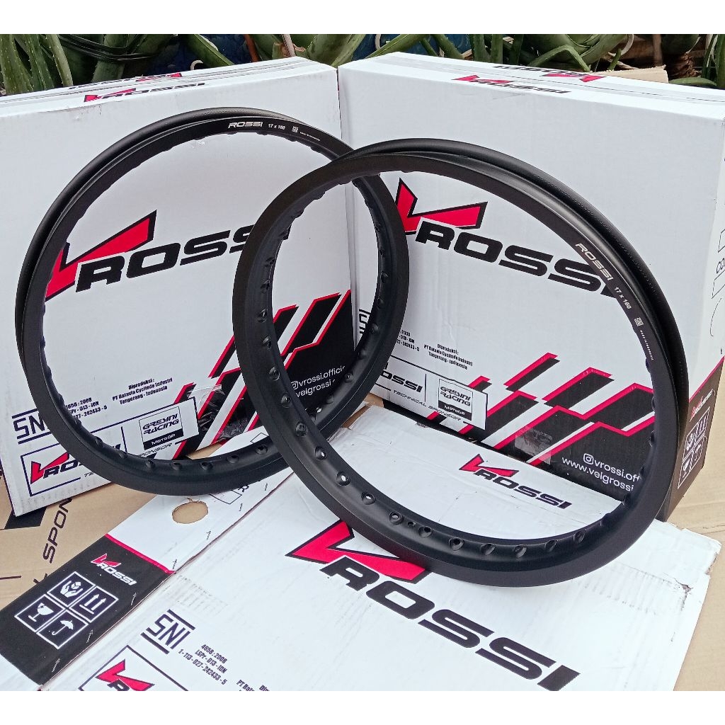 Jual VELG/PELAK JARI JARI RUJI HITAM DOFF V ROSSI RING 17 UKURAN 140/ ...