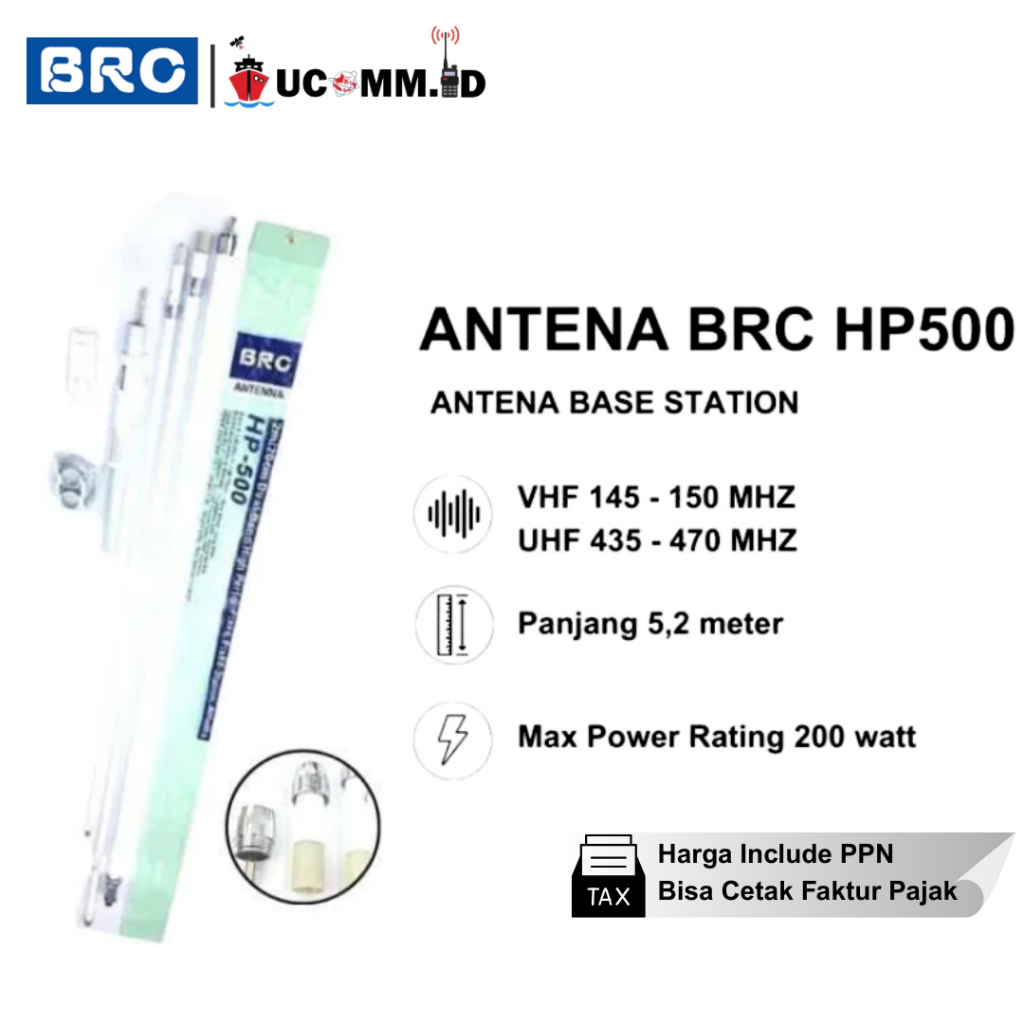 Jual BRC HP500 HP 500 Antena RIG Dualband Antenna Base Station Original ...
