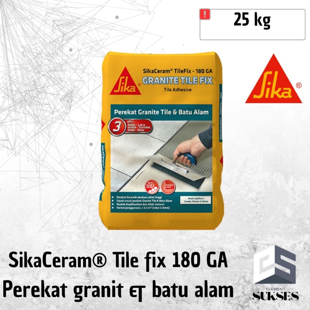 Jual SIKACERAM 180 GA Semen perekat granit & batu alam 25Kg | Shopee ...