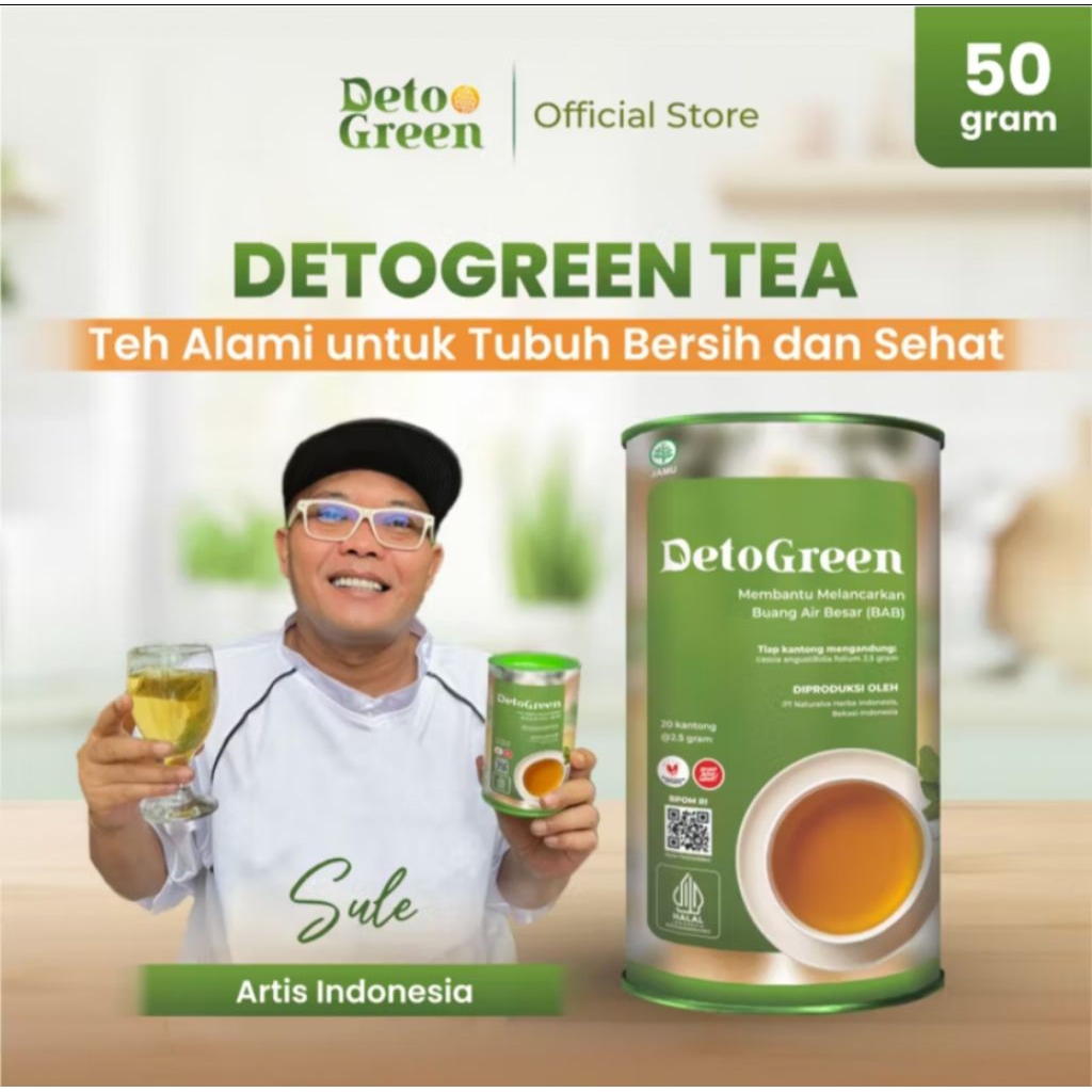 Jual DETOGREEN Teh Organik Detoks Sistem Pecernaan Untuk Usus Sehat isi ...