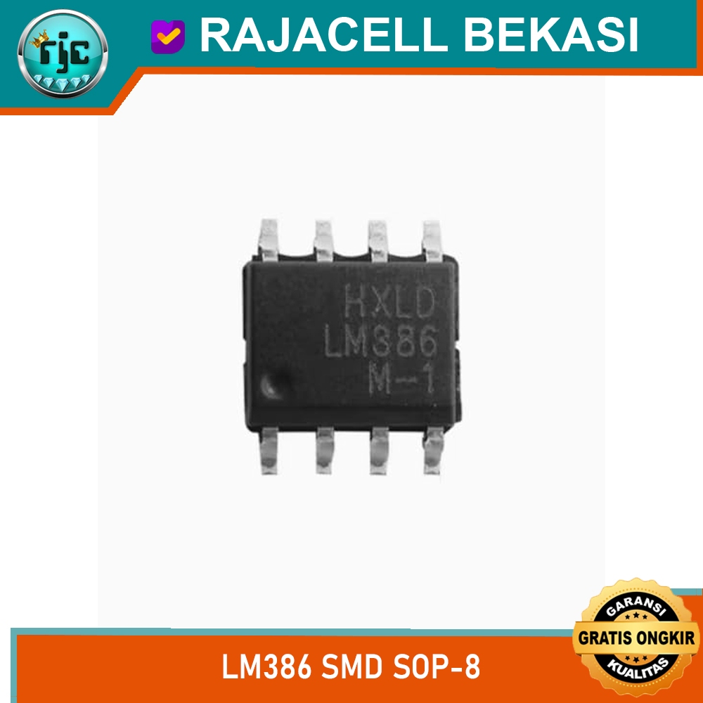 Jual IC LM386 SMD SOP-8 Low Voltage Audio Power Amplifier LM386M SOP8 1 ...