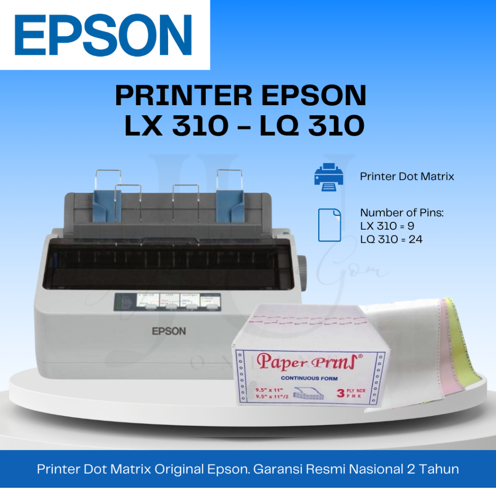 Jual EPSON Printer Dot Matrix LQ310 LX310 Cetak Nota Faktur | Shopee ...