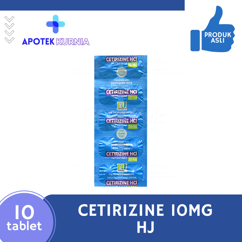 Jual CETIRIZINE 10MG HJ - 10 TABLET | Shopee Indonesia