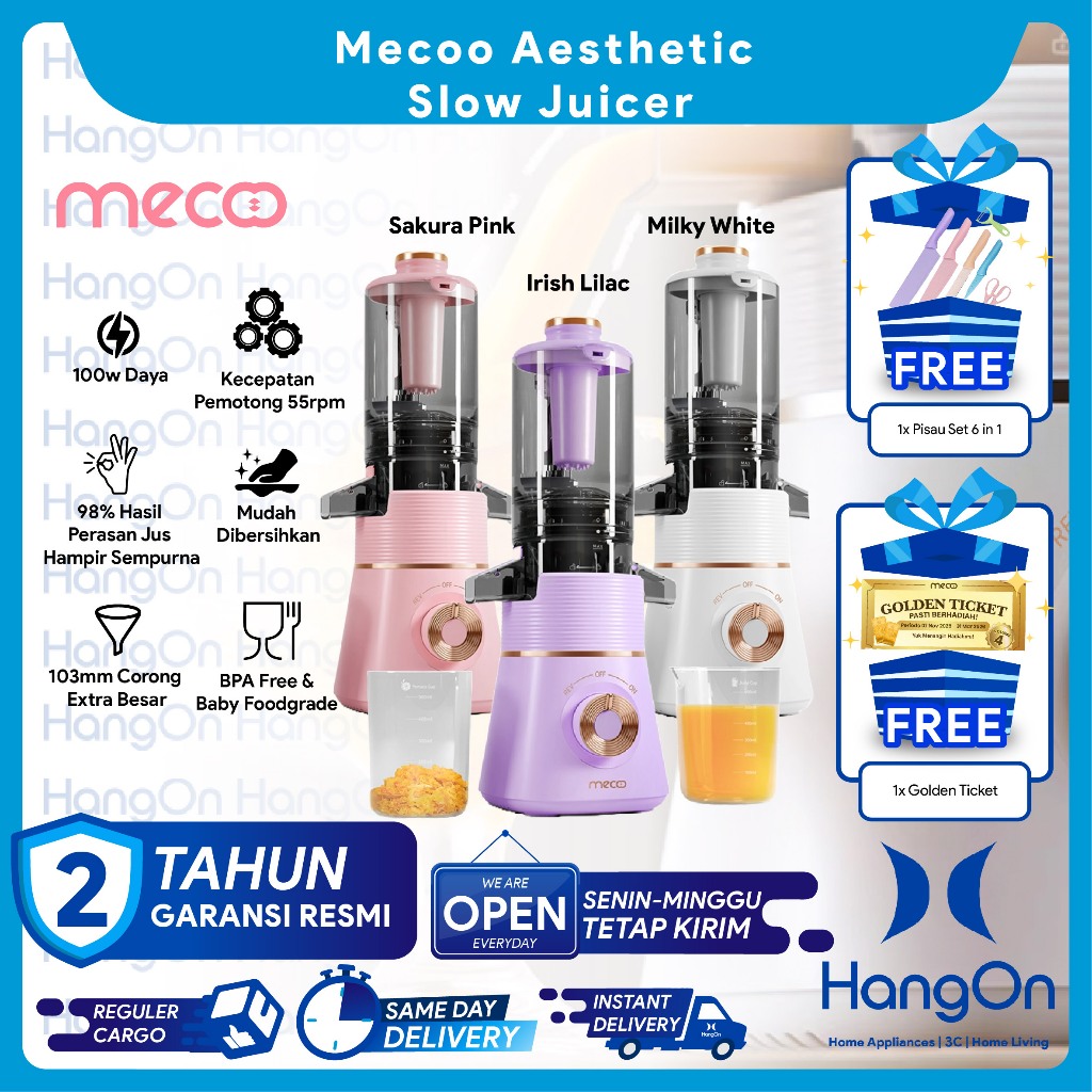 Jual Mecoo Aesthetic Slow Juicer Big Funnel Corong Extra Besar ...