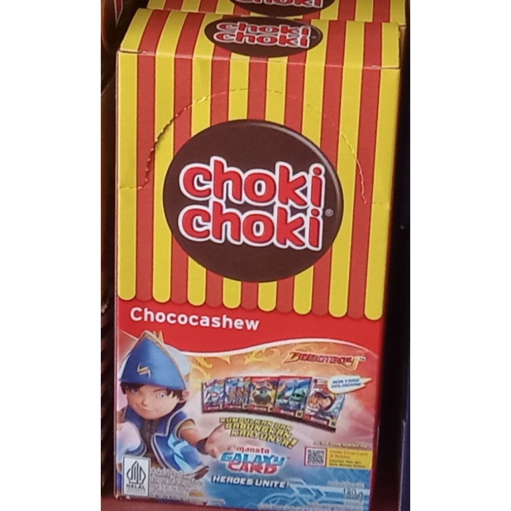 Jual Choki Choki ChocoCashew 1Box Isi 20 pcs Kartu Boboboy | Shopee ...