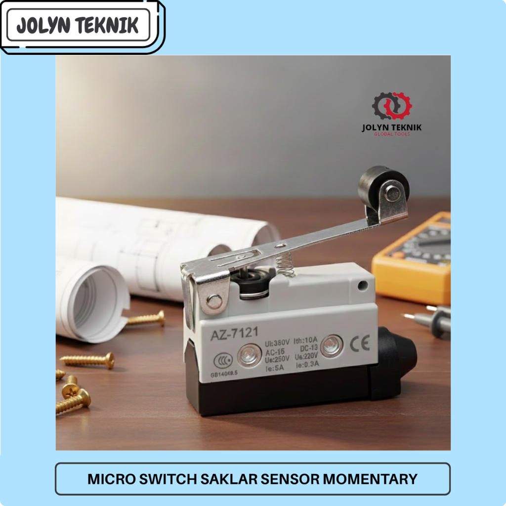 Jual Saklar Sensor Micro Limit Switch AZ-7121 AC-15 DC-13 Momentary ...