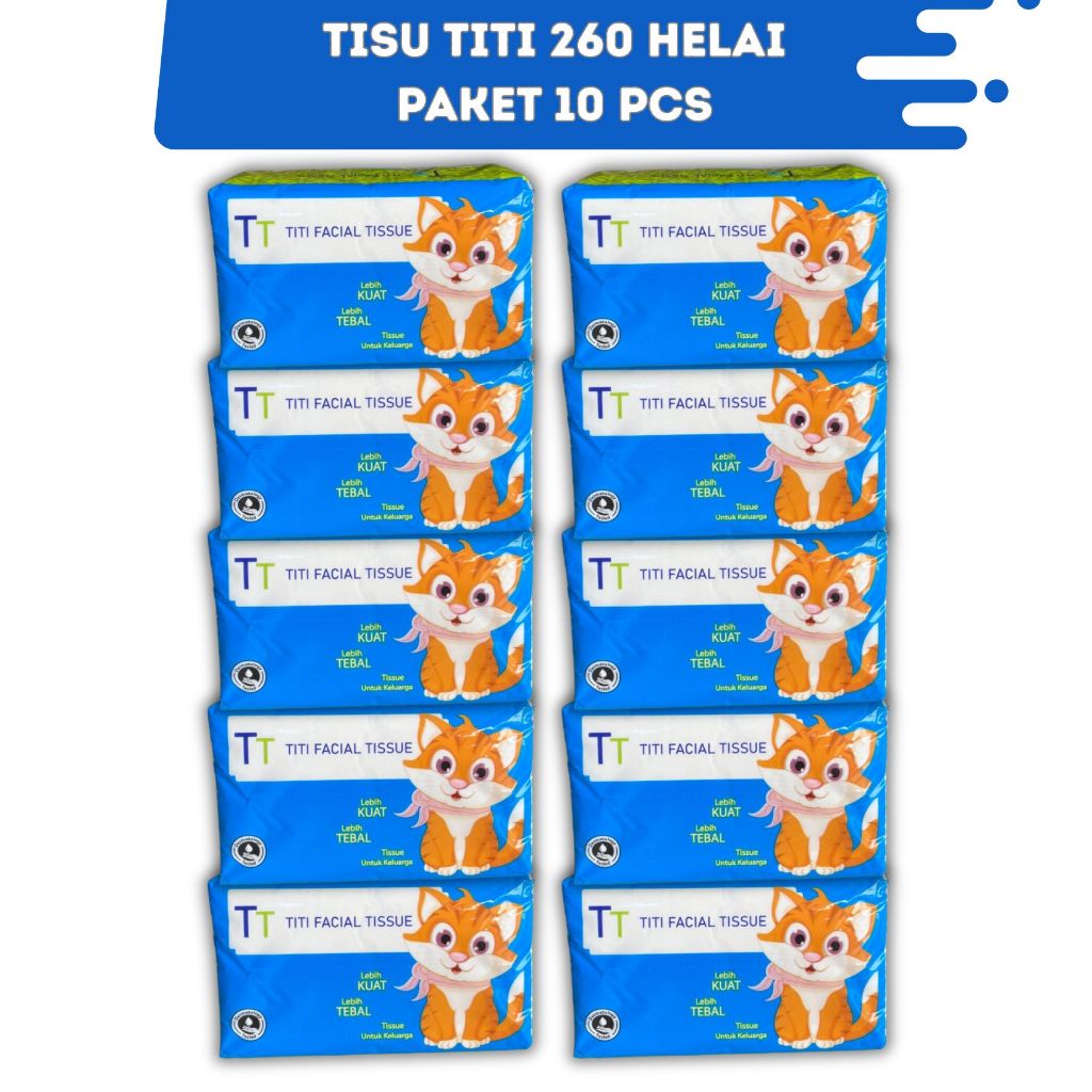 Jual TISU TITI 260 HELAI BIRU PAKET 10 PCS | Shopee Indonesia