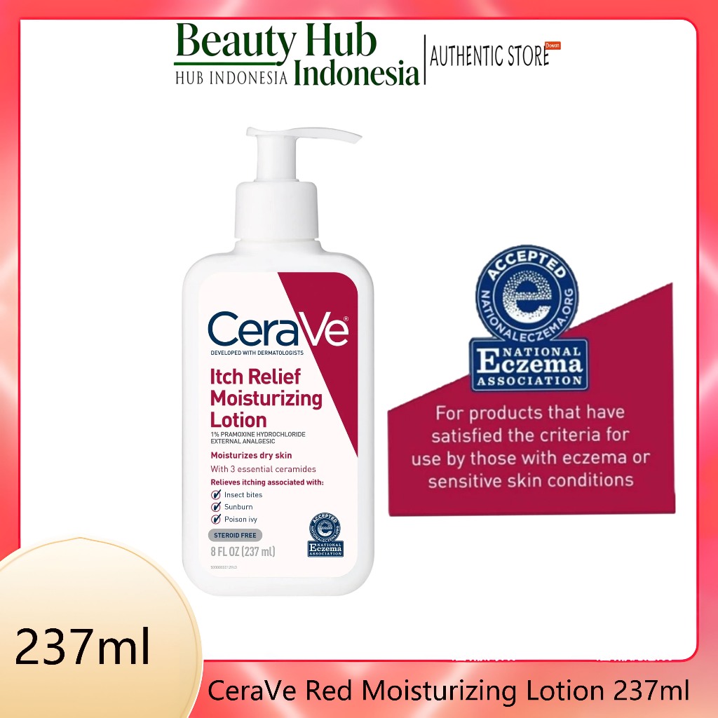 Jual CeraVe Red Moisturizing Lotion 237mlceramide tubuh osyen, pelembab ...