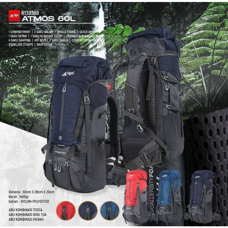 Jual Carrier Arei / Tas Gunung Atmos 60 Liter Arei Outdoorgear Tas ...