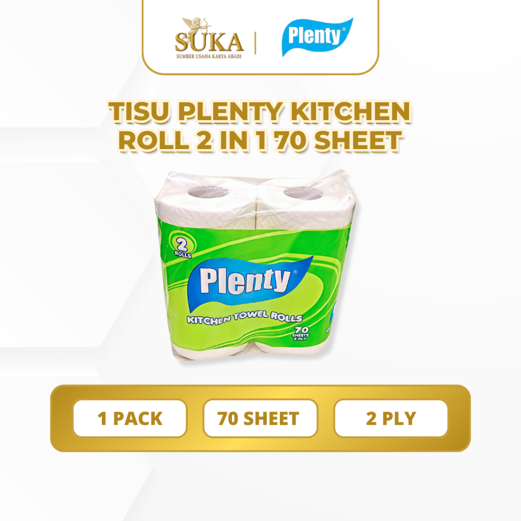 Jual Tisu Plenty Kitchen Roll 2 in 1 70 Sheet/Lembar 2 Ply | Tissue ...