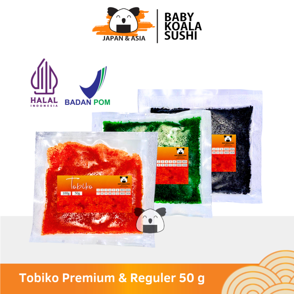 Jual TOBIKO Premium 50 g Halal | Orange Green Black | Telur Ikan ...