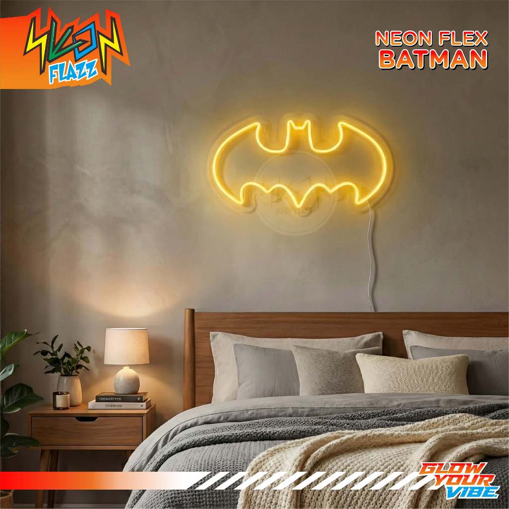 Jual Lampu Neon Batman LED Viral - Dekorasi Kamar Gaming Setup ...
