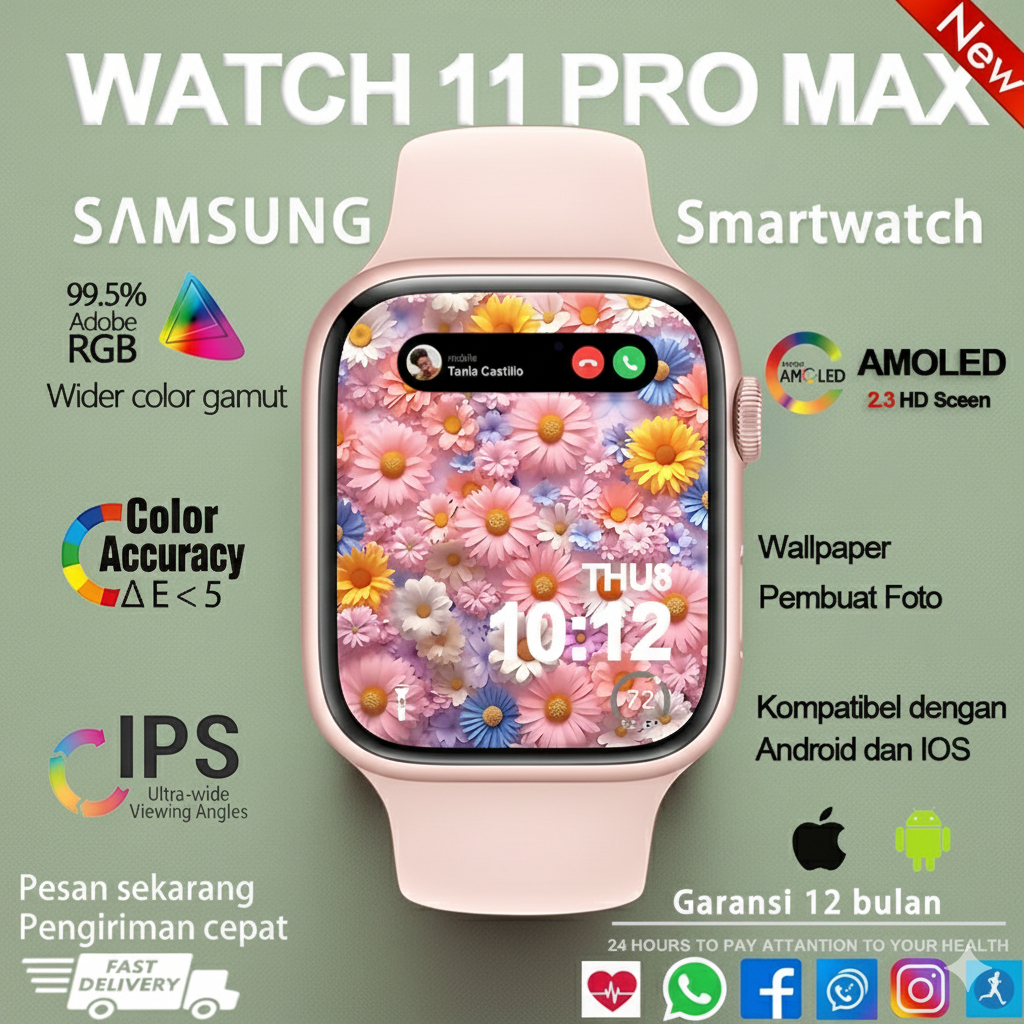 Jual 100% Asli Samsung SmartWatch XS 11 PRO MAX Gps NFC IP68 Waterproof ...