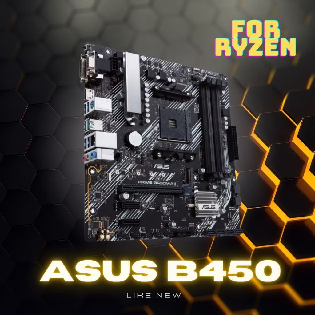 Jual Motherboard ASUS B450 AM4 AMD, DDR 4, USB 3.2, SATA 3 LIKE NEW ...