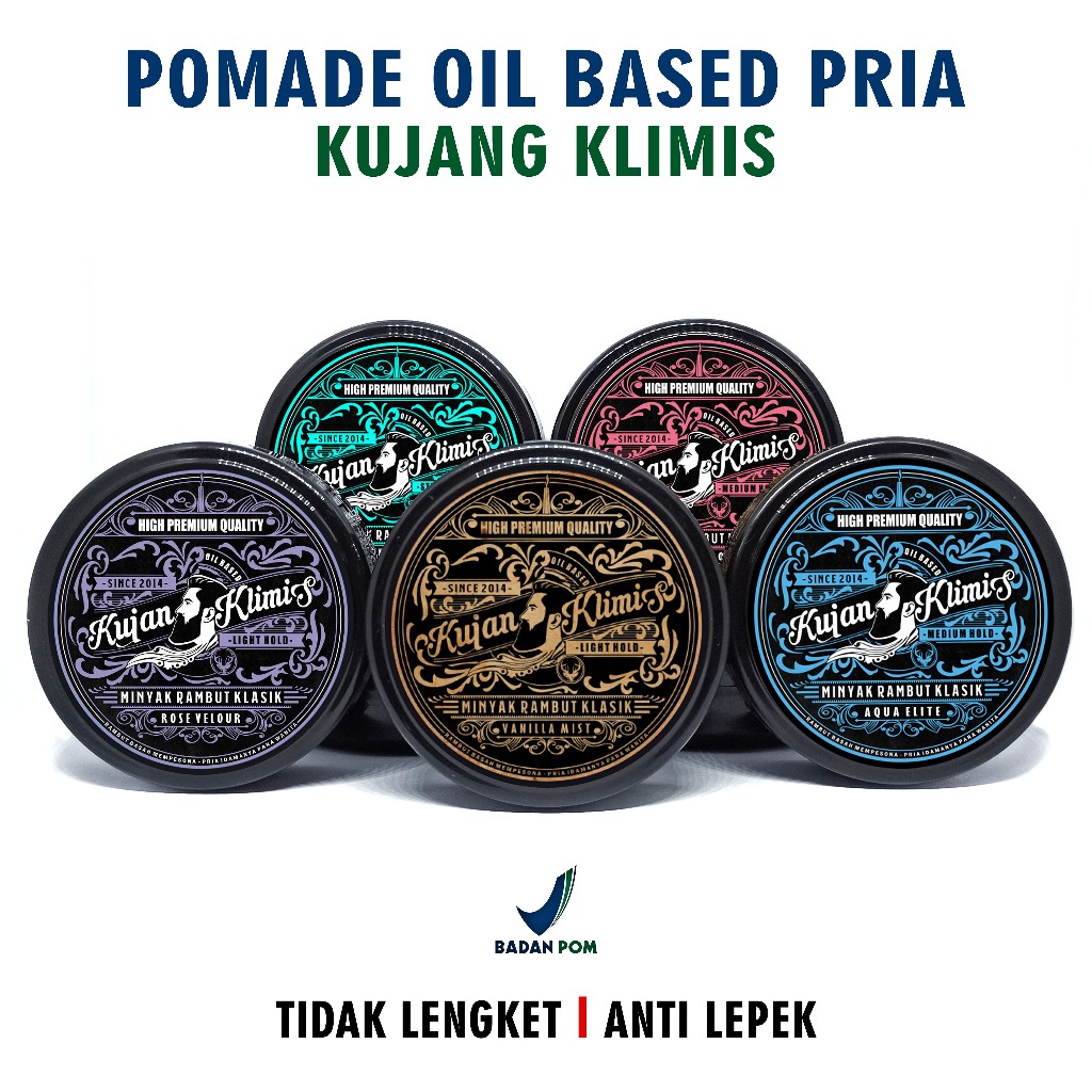 Jual Pomade Kujang Klimis 50g BPOM – Oil Based Pria, Wangi Maskulin ...