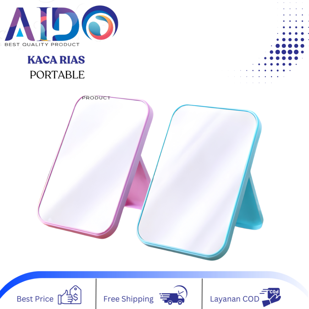 Jual Kaca Rias MakeUp Portable Lipat Minimalis Cermin Lipat Persegi ...