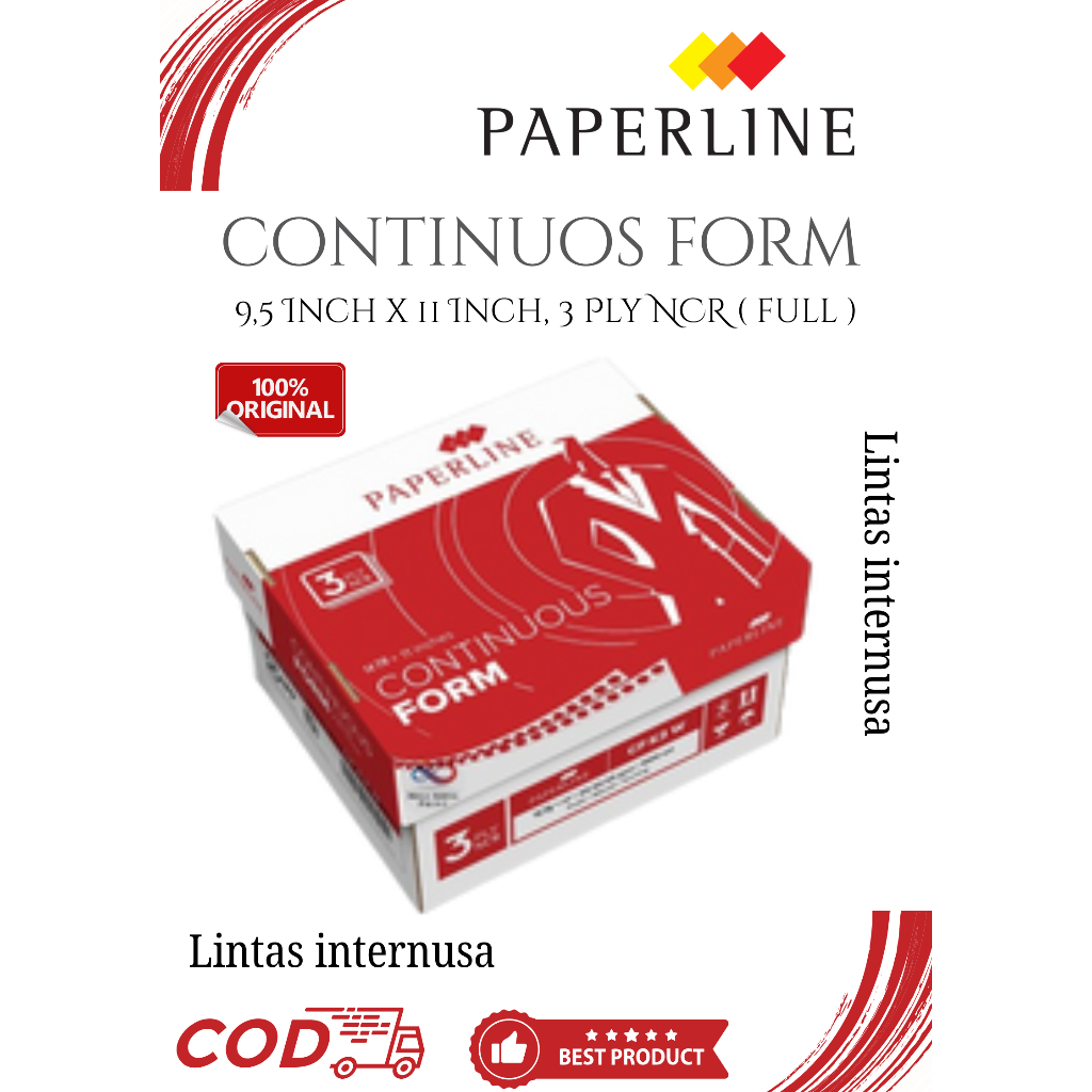 Jual Continuous Form Ukuran 9,5 Inch x 11 Inch, 3 Ply NCR Merk ...